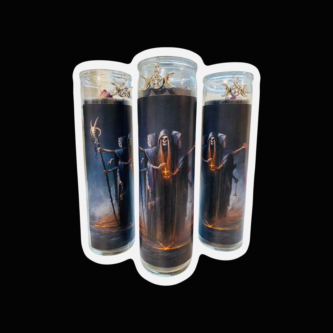 Hekate Devotional Ritual Black Dressed Candle - Etsy