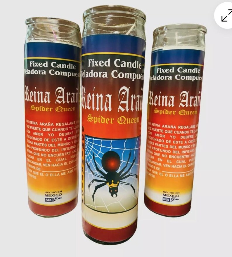 Reina Araña Veladora Para Dominar, Queen Spider Fixed Candle for ...