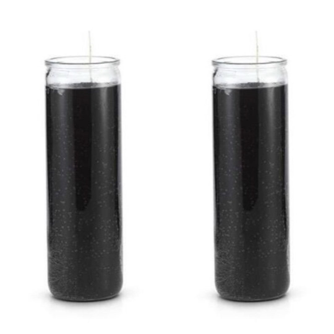 Black Ritual Candle Glass Jar - Veladora Negra Para Rituales - Etsy