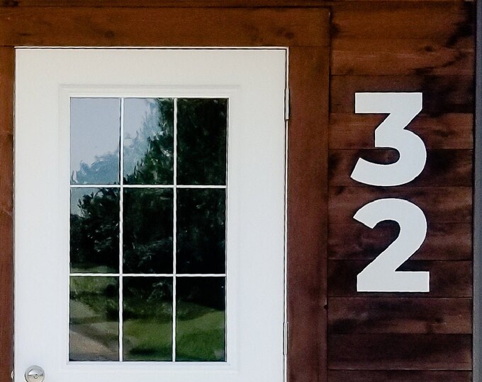 Modern house numbers and home decor letters by LetterCut on Etsy