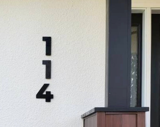 BOLD RETRO House Numbers for a Modern Address Sign, Large 8 and 12 Inch ...