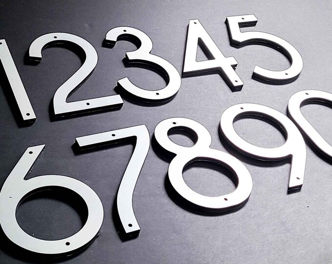 Modern house numbers and home decor letters by LetterCut on Etsy