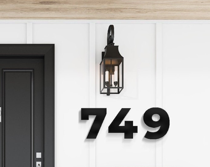 Modern house numbers and home decor letters by LetterCut on Etsy