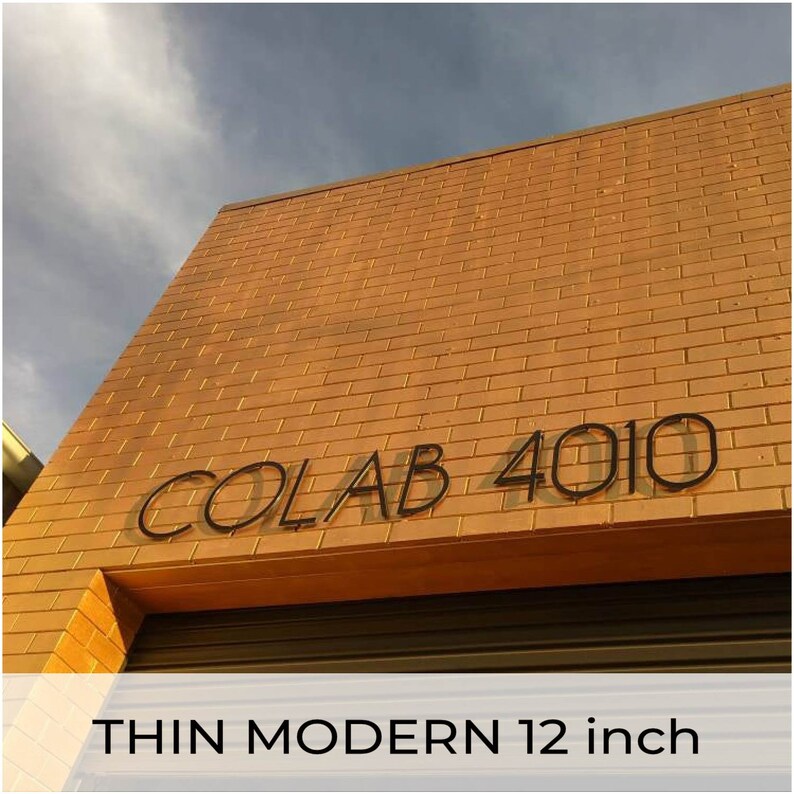 THIN MODERN Black Sign Letters for Street Address Signs and - Etsy