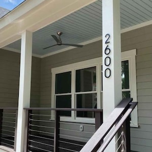 4 Inch THIN MODERN House Numbers and Letters in Black, White or Brushed ...