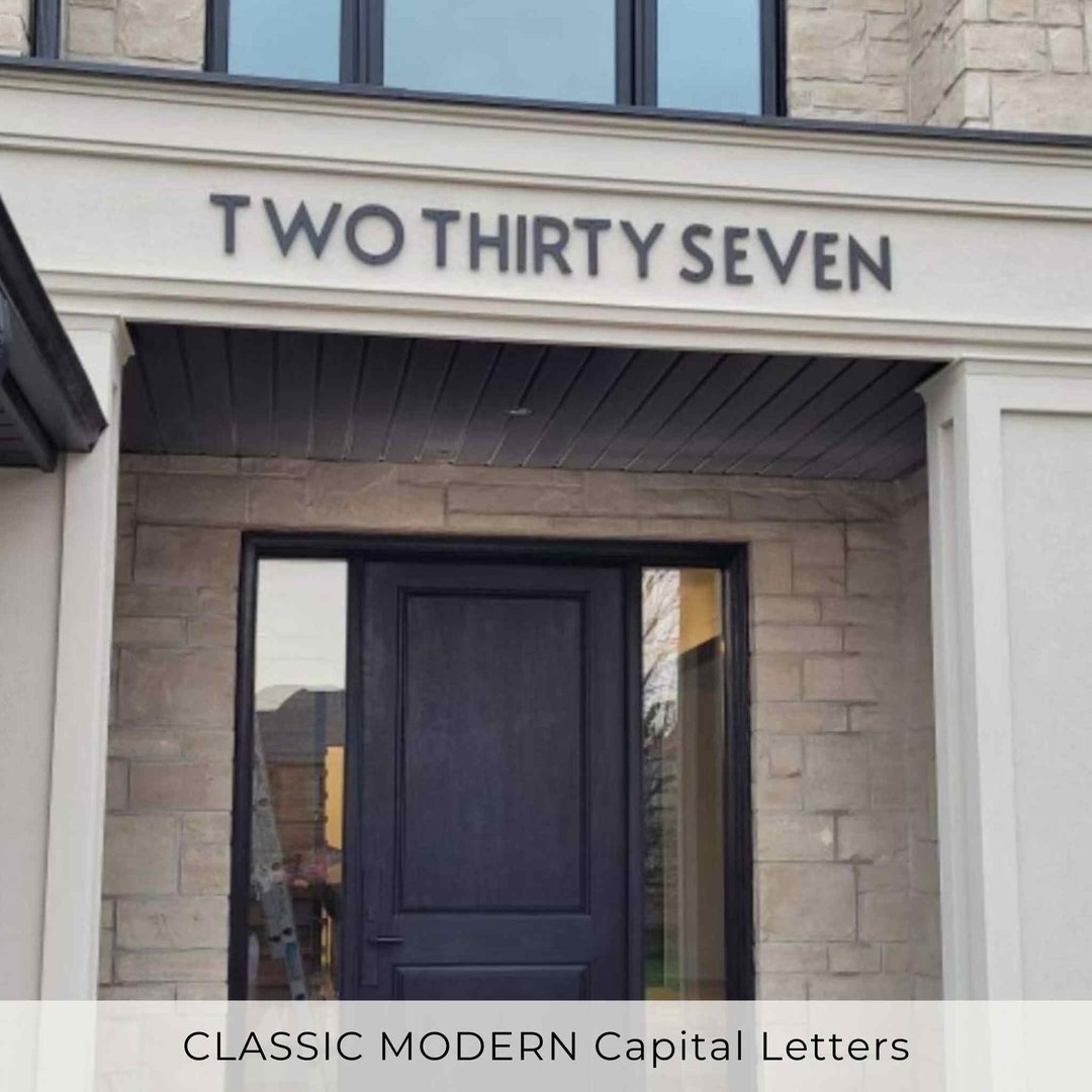 CLASSIC MODERN Black Address Letters for House Number Signs - Etsy