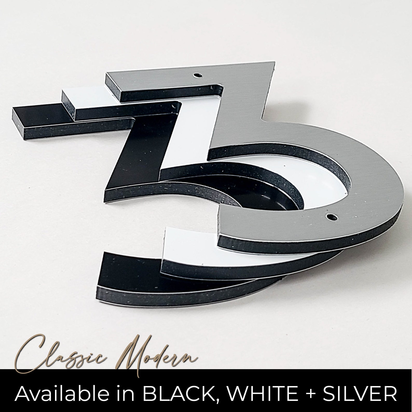 CLASSIC MODERN White House Numbers and Letters for Address 8 | Etsy Canada