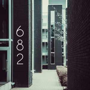 24 Inch Extra Large THIN MODERN House Numbers and Letters in Black ...