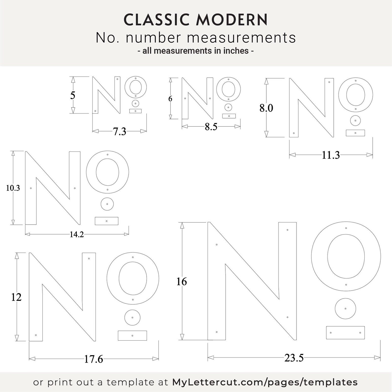 CLASSIC MODERN Brushed Silver No. Letters for Address Signs, House ...