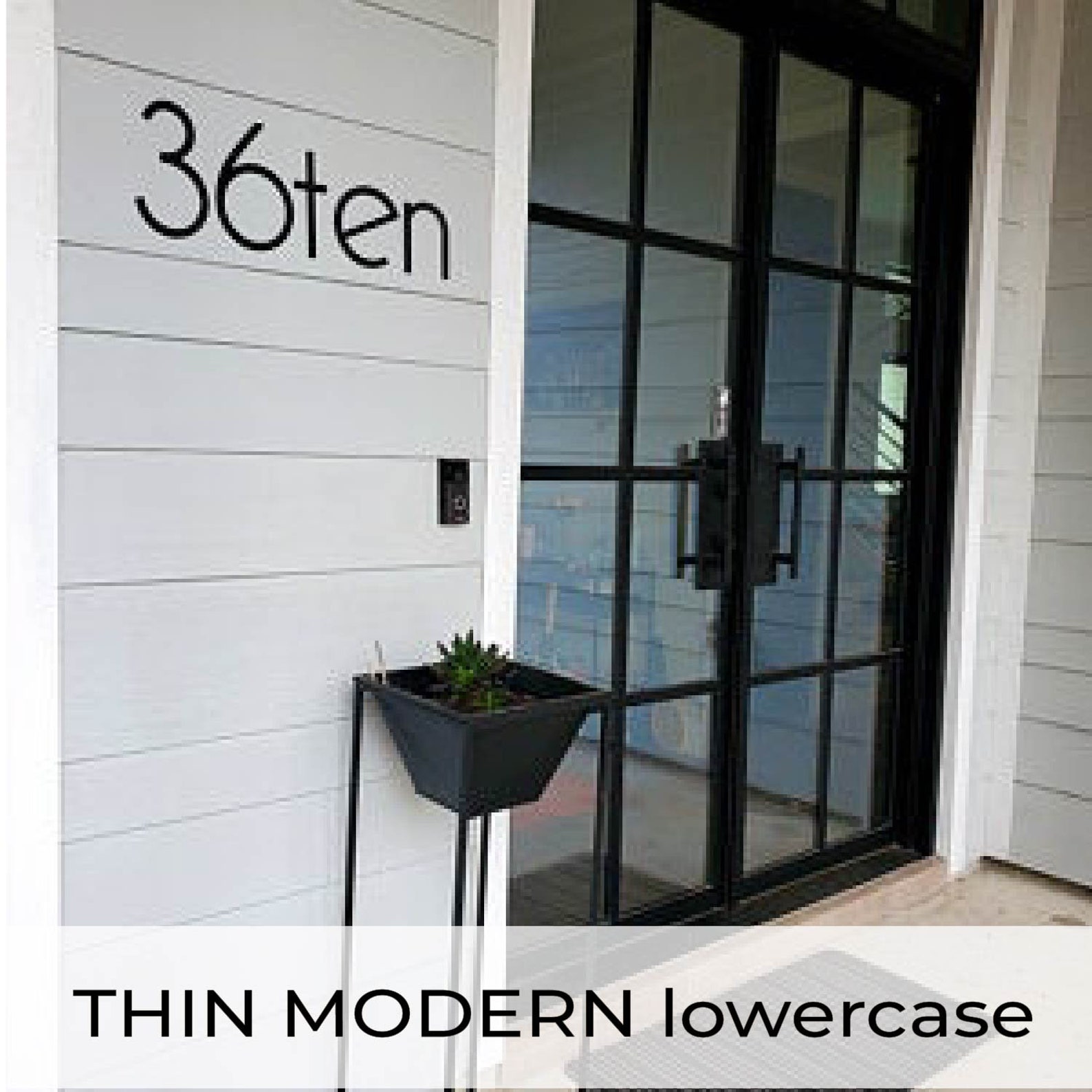 THIN MODERN Black Sign Letters for Street Address Signs and - Etsy