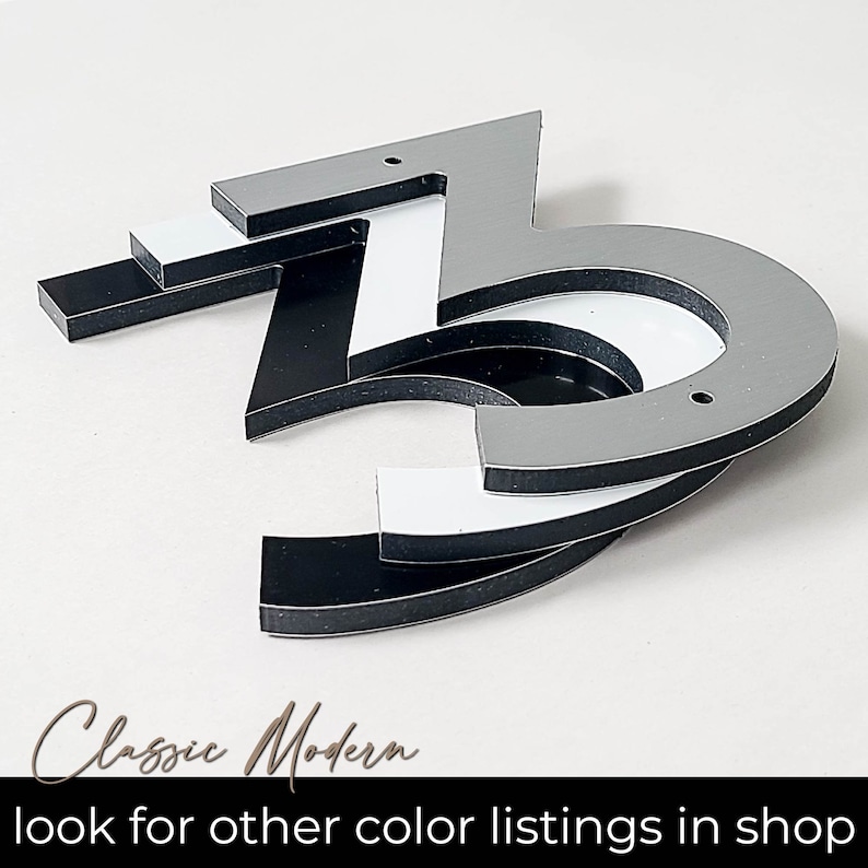 CLASSIC MODERN House Numbers Black Front Door Numbers 8 and - Etsy