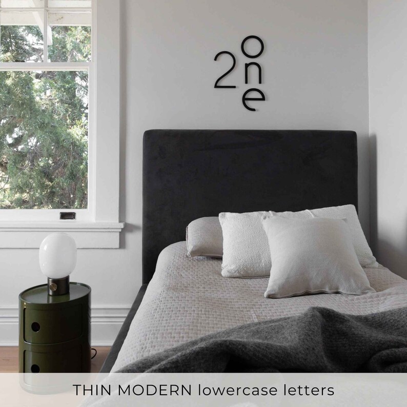 THIN MODERN Black Sign Letters for Office Door Signs and Personalized ...
