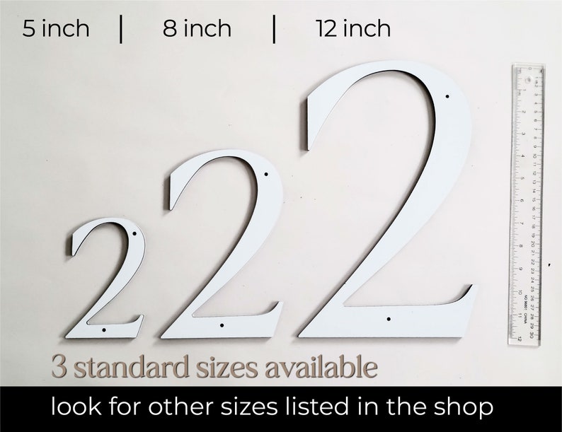 ROMAN SERIF White Sign Letters for Street Address Signs and House ...