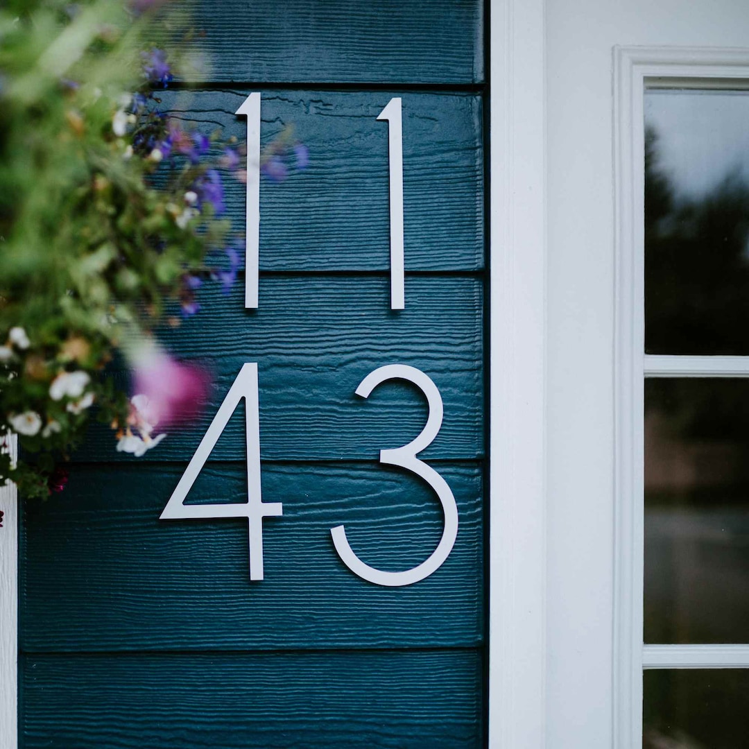 THIN MODERN White House Numbers for Large Address Numbers - Etsy