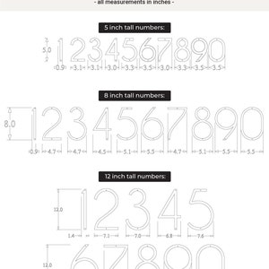 Large Modern House Numbers and Letters for House Number Sign, THIN ...