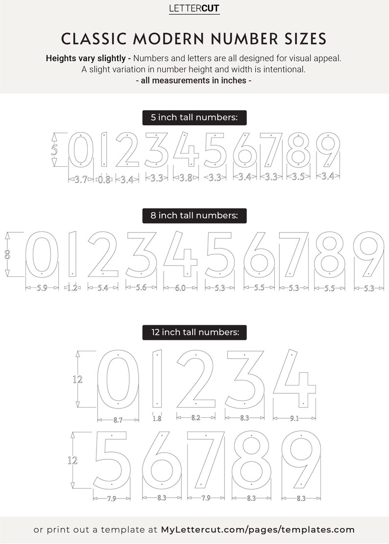 CLASSIC MODERN House Numbers 5 Inch Address Numbers and - Etsy Canada