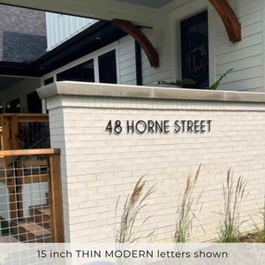 THIN MODERN Black Sign Letters for Street Address Signs and House ...