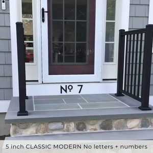 CLASSIC MODERN House No. Letters in Black, Large House Number Add On ...