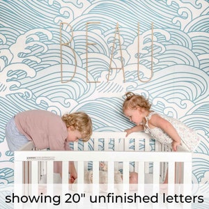 Wooden Letters for Nursery Décor and Personalized Baby Name Sign and ...