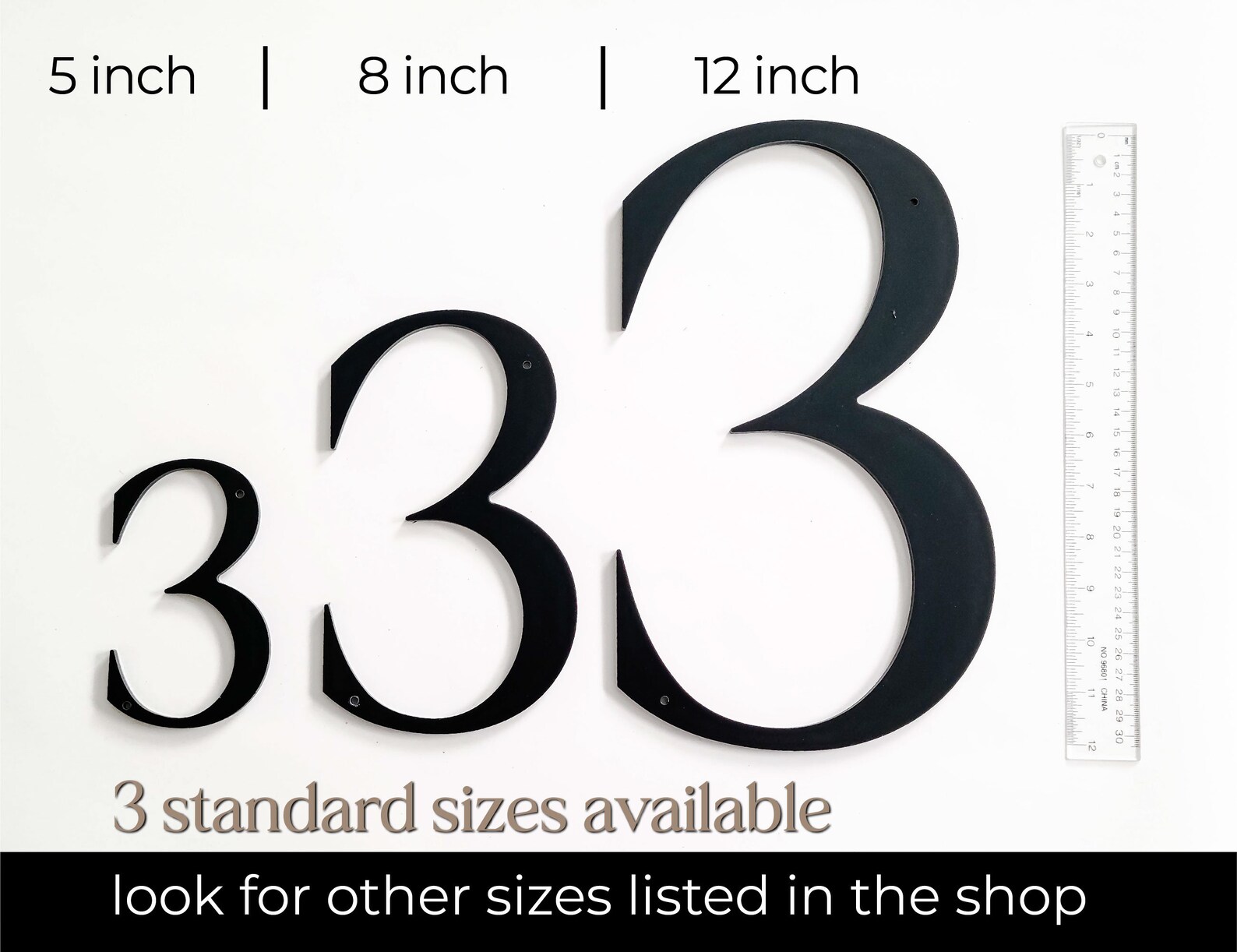 ROMAN SERIF Black Sign Letters for Street Address Signs and - Etsy