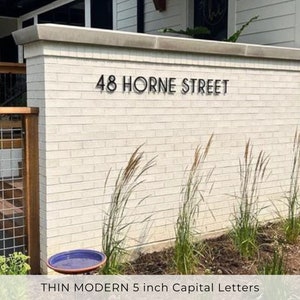 THIN MODERN Black Sign Letters for Street Address Signs and House ...