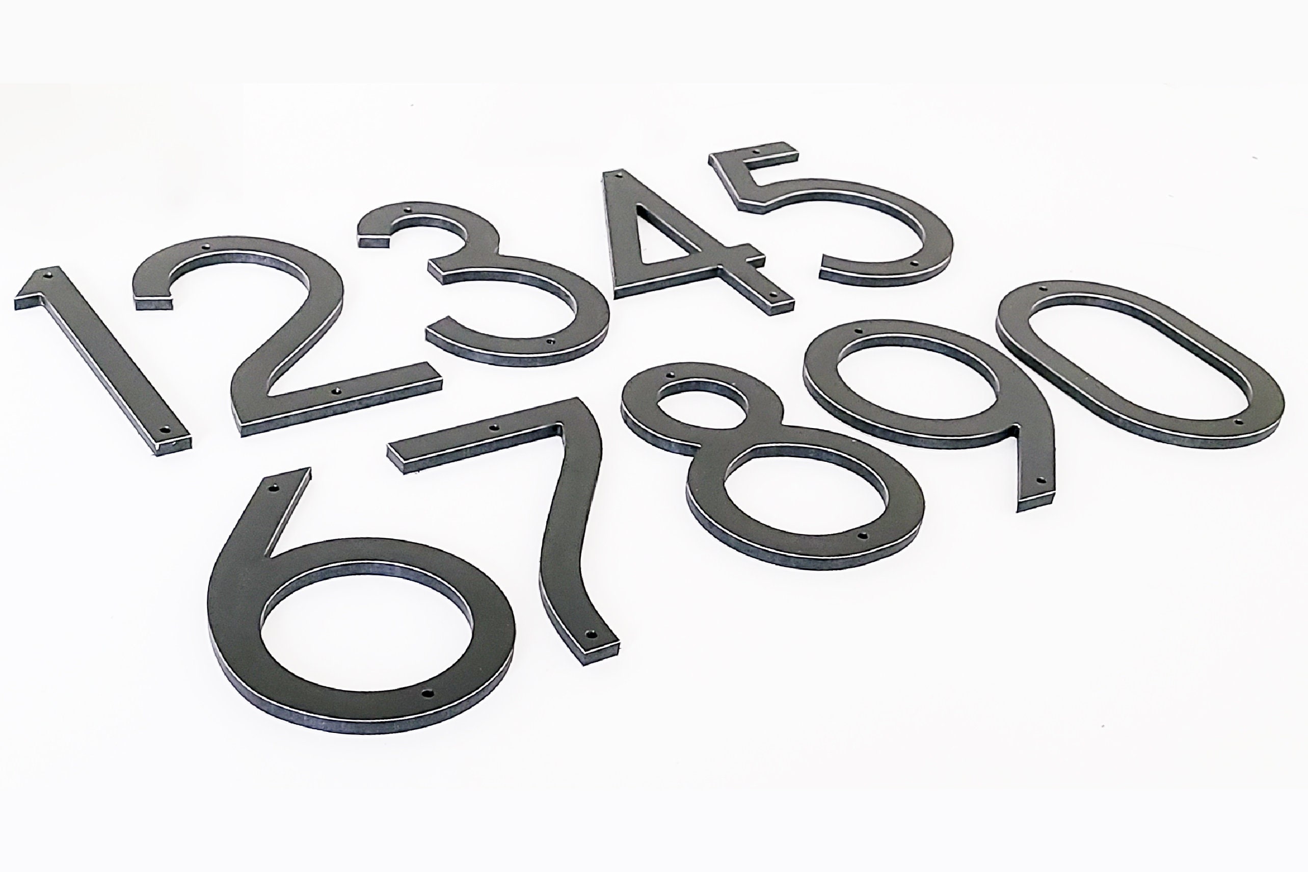 5 inch THIN MODERN House Numbers and Letters in matte black | Etsy