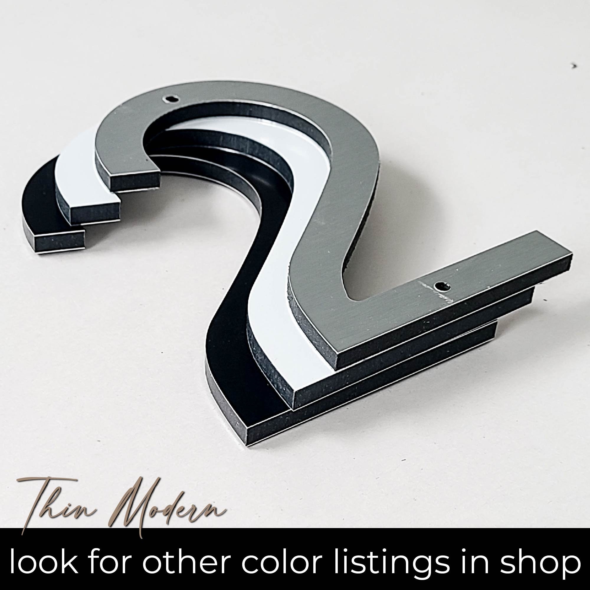 THIN MODERN Black Sign Letters for Street Address Signs and - Etsy Canada