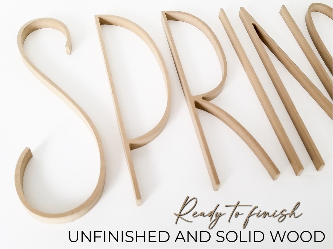 Modern Wood Letters for Wall Decor Large Wooden Letters - Etsy
