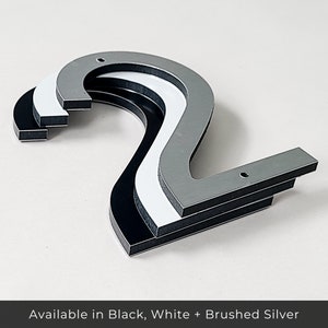 4 Inch THIN MODERN House Numbers and Letters in Black, White or Brushed ...