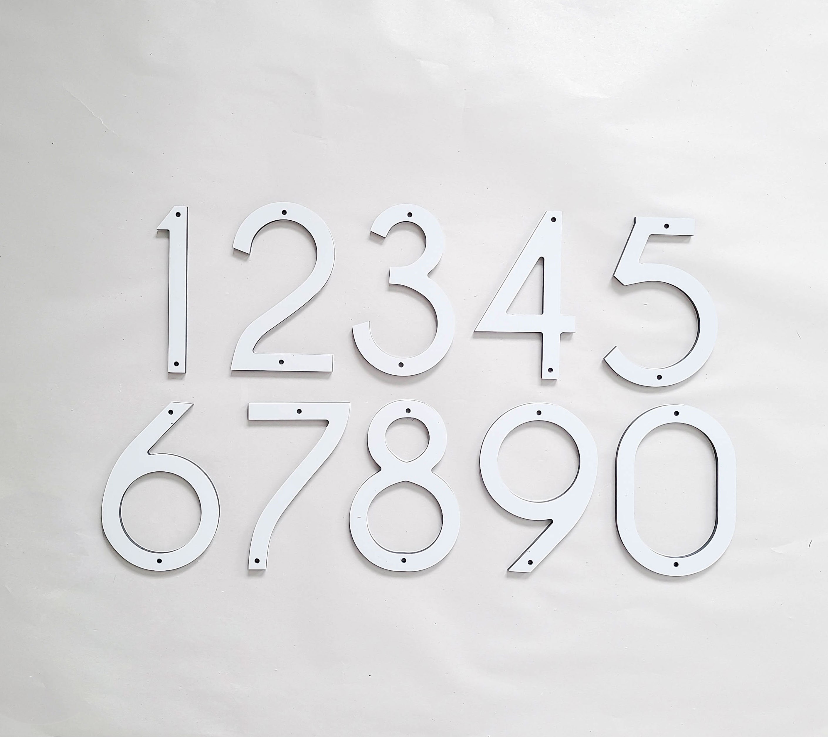 THIN MODERN White House Numbers for Large Address Numbers - Etsy Canada
