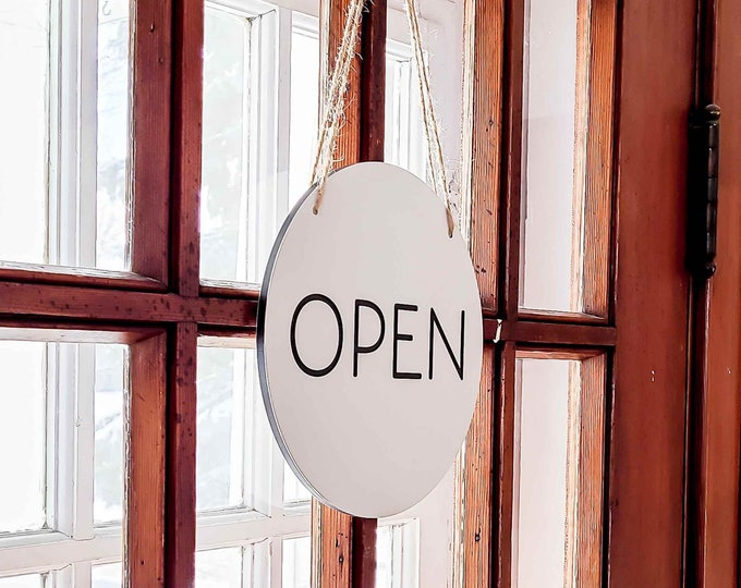 Office Open Closed Sign / Wood Open Closed Sign / Business Open ...