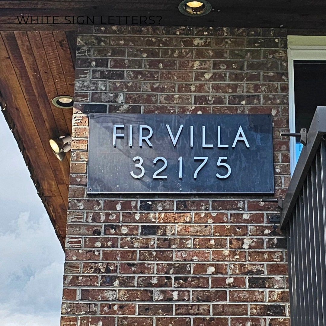 THIN MODERN White Sign Letters for Street Address Signs and House ...