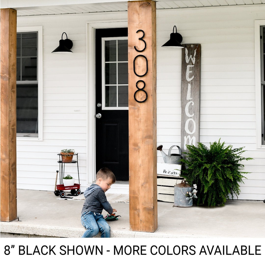 THIN MODERN Black House Numbers and Letters in Large Sizes - Etsy