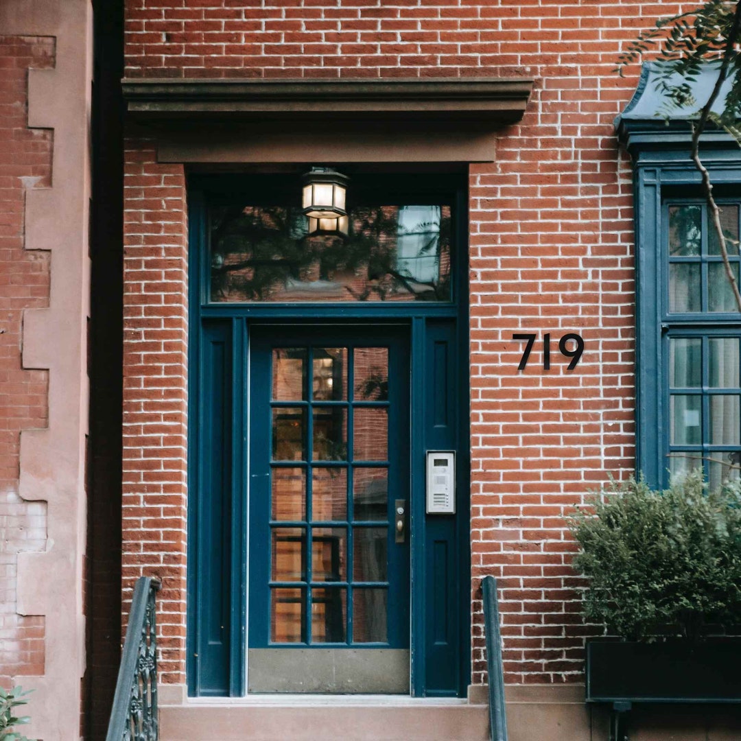 CLASSIC MODERN House Numbers, Black Front Door Numbers, 8 and 12 Inch ...