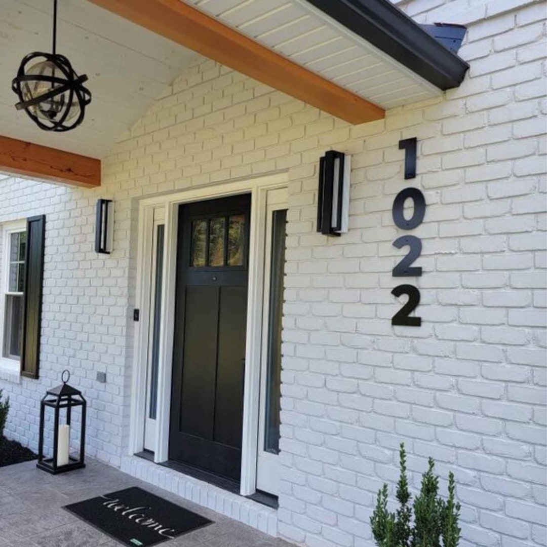 BOLD RETRO House Numbers for a Modern Address Sign, Large 8 and 12 Inch ...