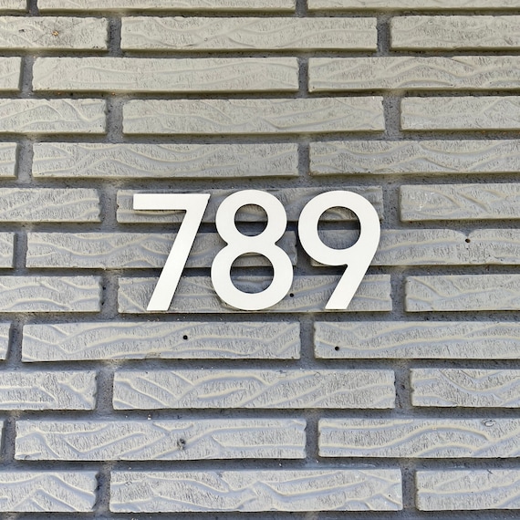 White 5 Inch House Numbers Montague Metal Products 4 In. White