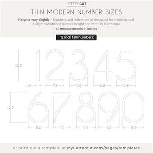 Large Modern Black House Numbers, 8 Inch, 12 Inch, Address Numbers ...