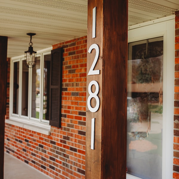 House Numbers on Post - Etsy