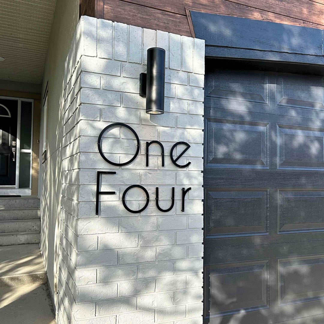 THIN MODERN Black Sign Letters for Street Address Signs and House ...