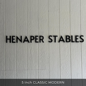 CLASSIC MODERN Black Address Letters for House Number Signs and Small ...