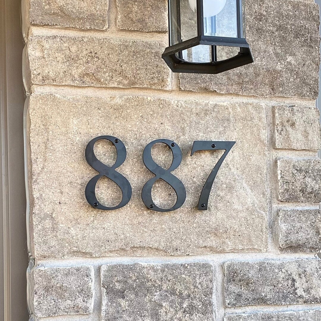 5 Inch ROMAN SERIF Black House Numbers for Modern Address Number Signs ...