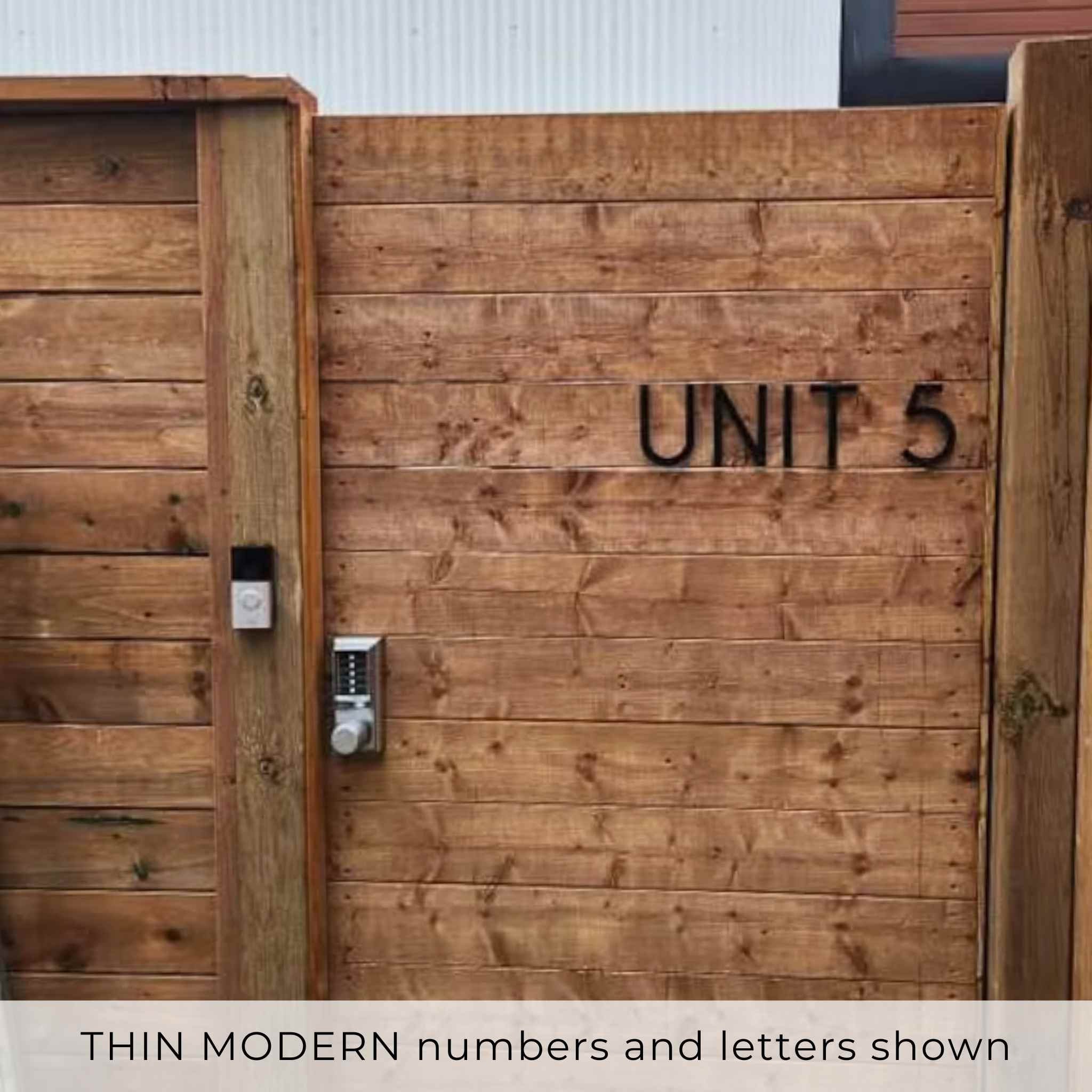 4 Inch THIN MODERN House Numbers and Letters in Black, White or Brushed Silver - Etsy