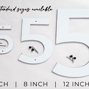 CLASSIC MODERN 5 Inch White House Numbers and Letters for | Etsy