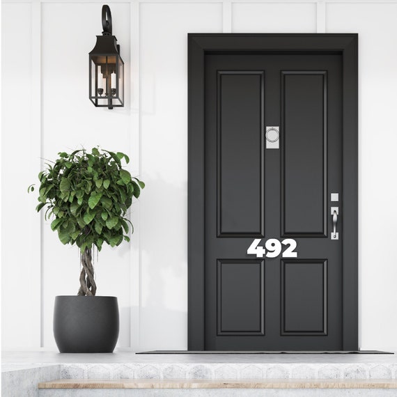 5 Inch White BOLD RETRO House Numbers for Modern Home Address | Etsy