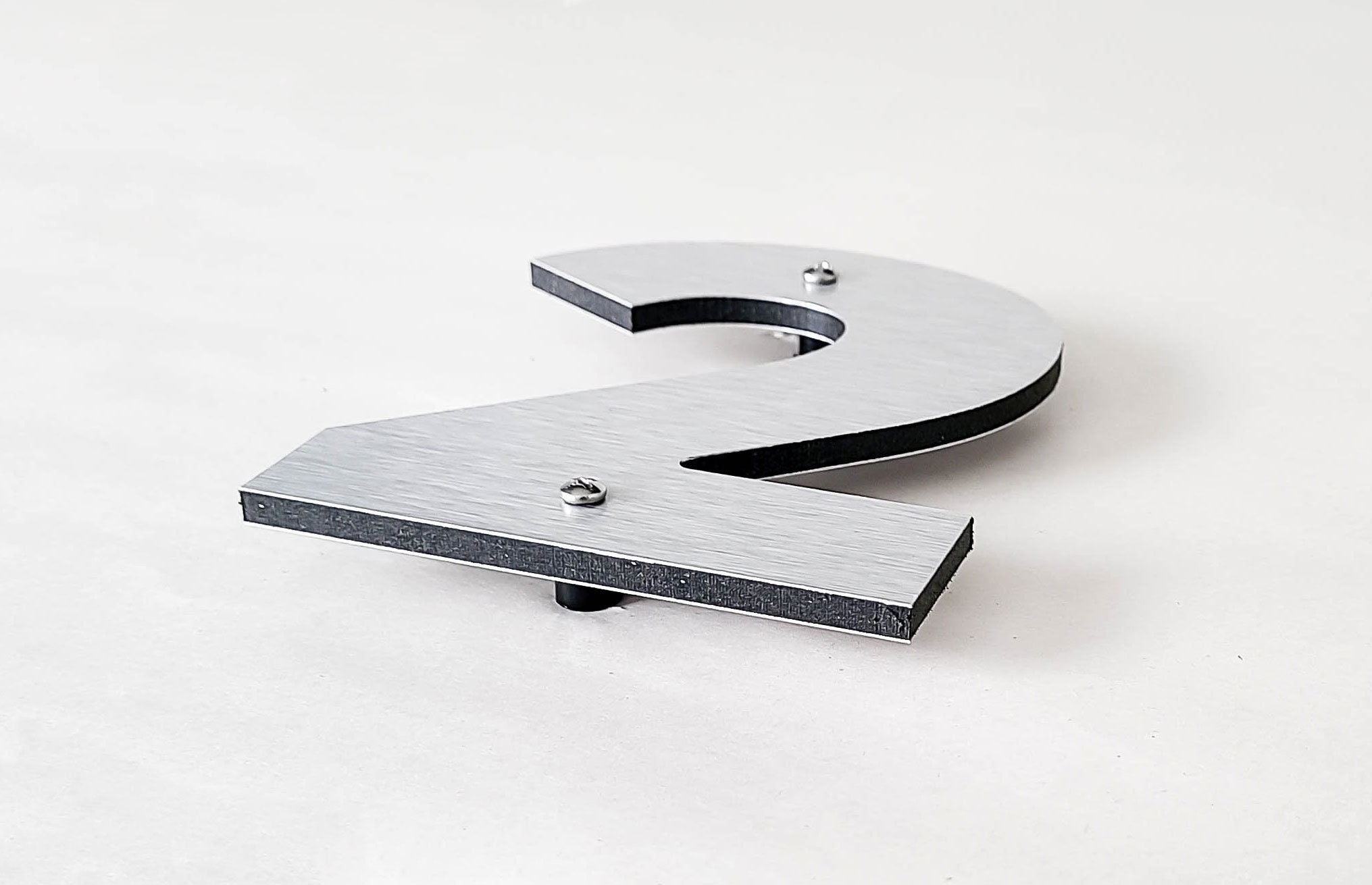 Brushed Silver House Numbers Bold 8 and 12 Inch Modern | Etsy