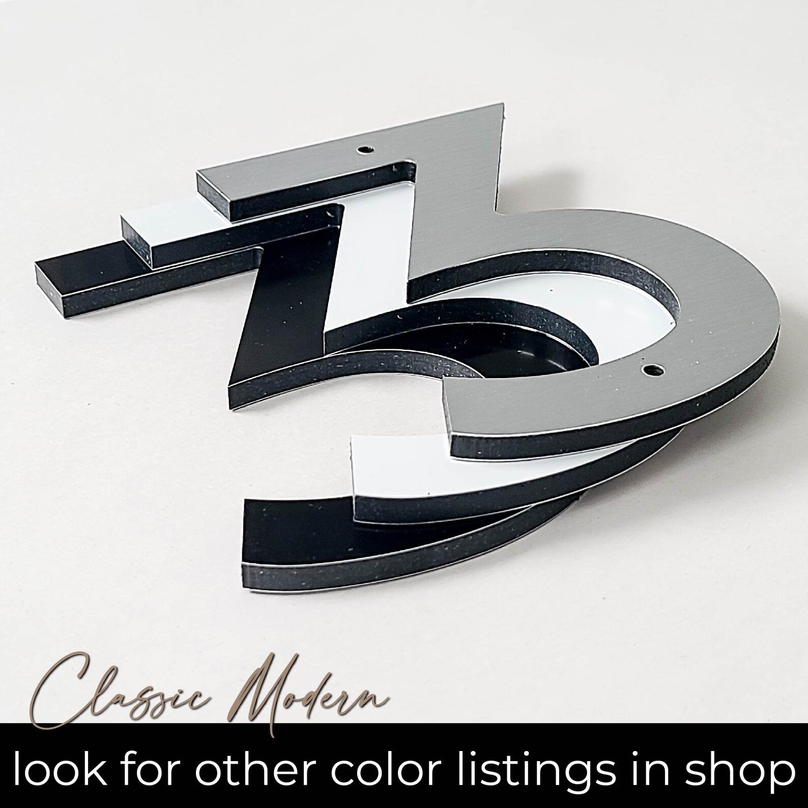 CLASSIC MODERN House Numbers 5 Inch Address Numbers and - Etsy