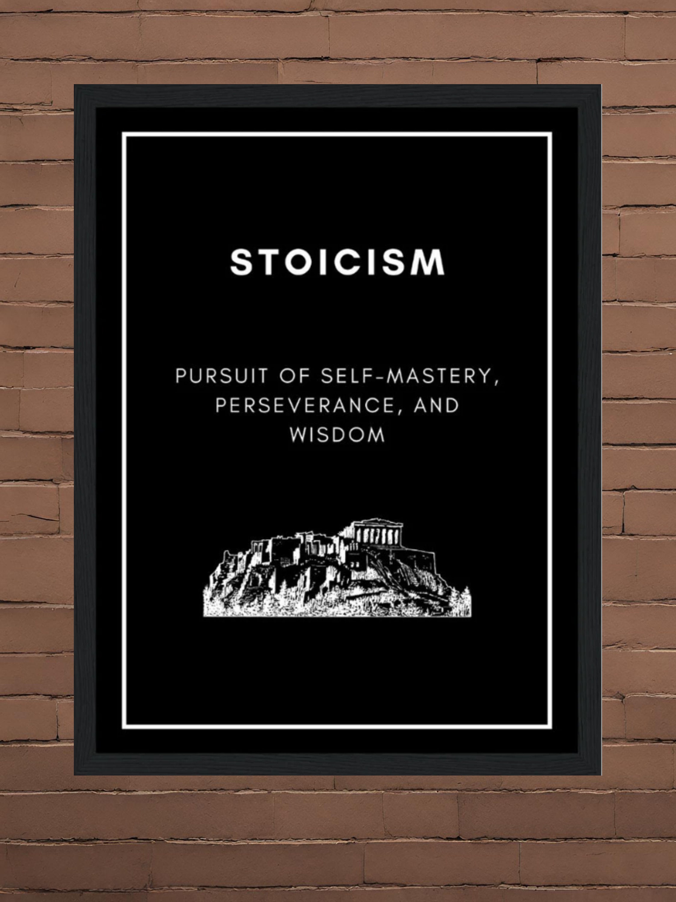 Stoicism Motivational Wooden Framed Premium Wall Art and Poster matte ...