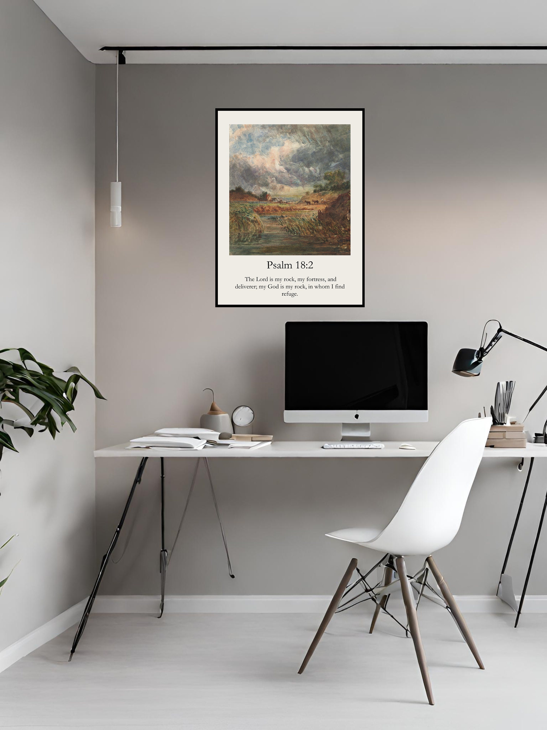 Psalm 18:2 Christian Bible Scripture Motivational Wooden Framed Premium ...