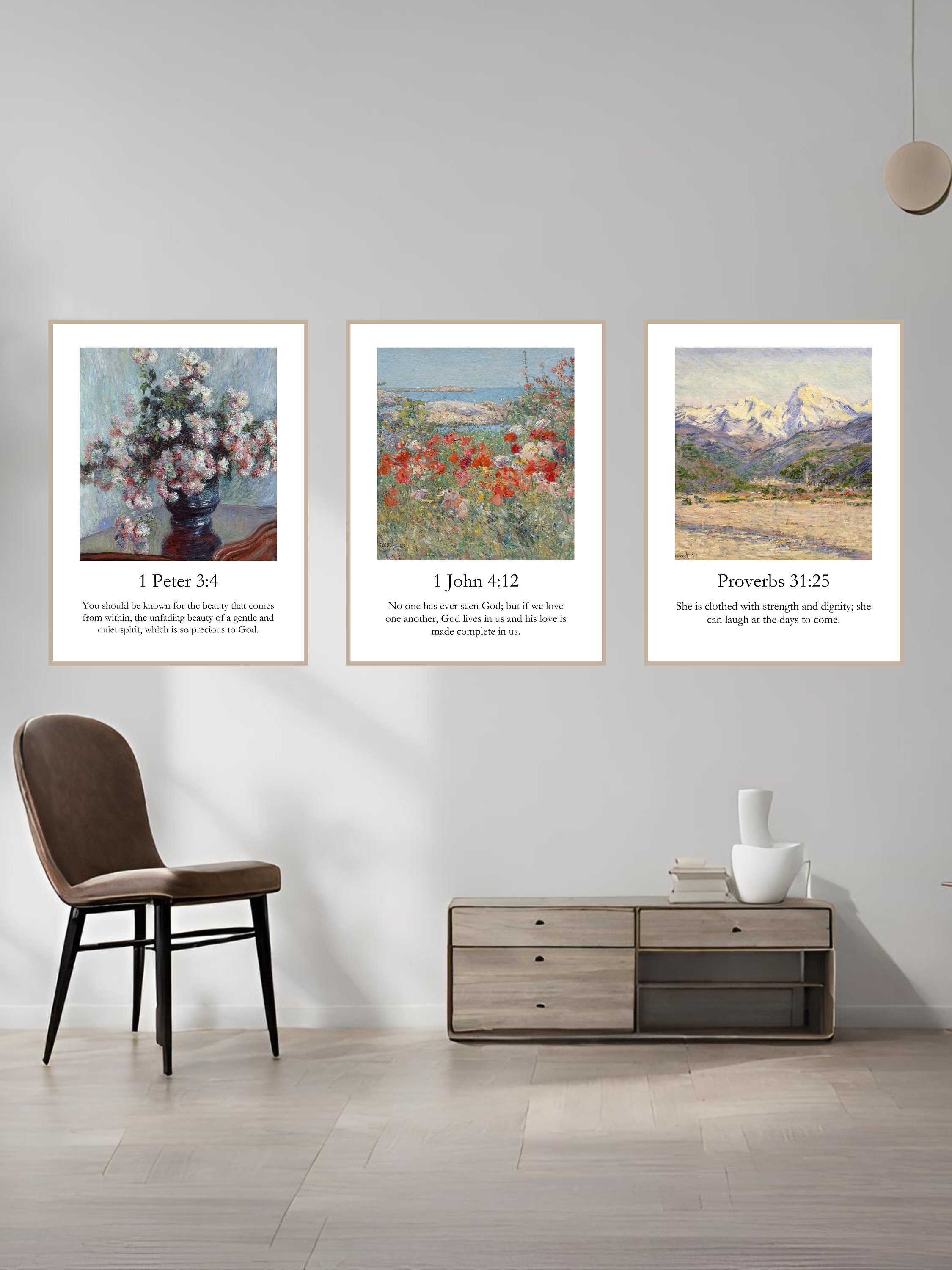 1 John 4:12 Christian Bible Scripture Motivational Wooden Framed ...