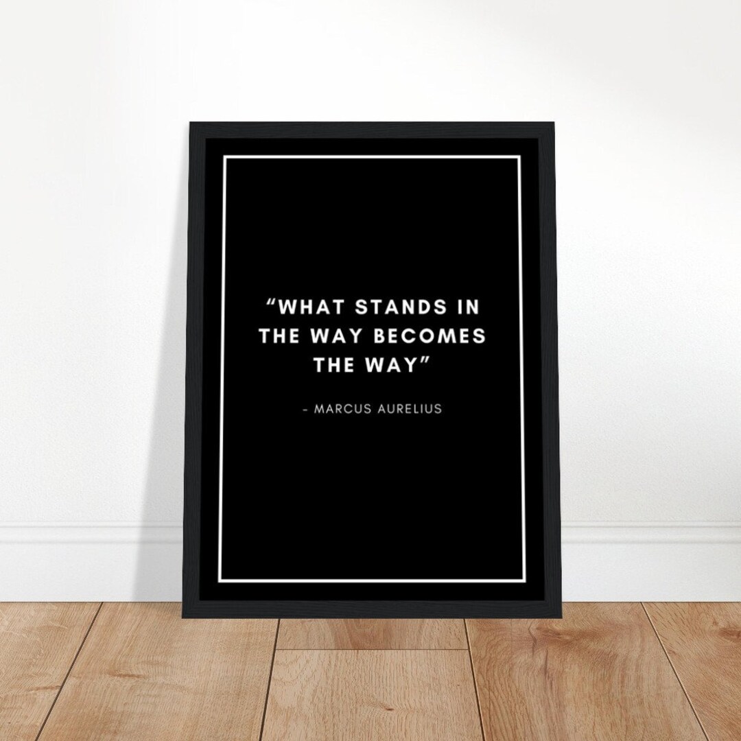 What Stands in the Way Becomes the Way Motivational Poster Classic ...